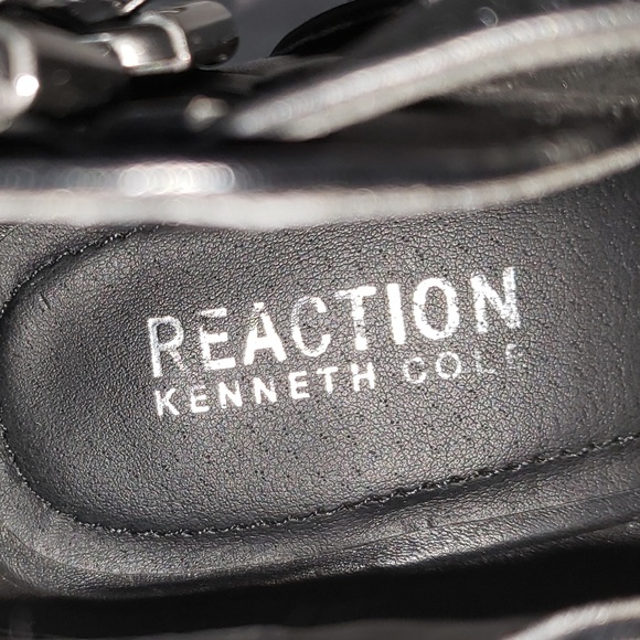 Keneth Cole | Shoes | Keneth Cole Reaction Peep Toe Black Ankle Shoe ...